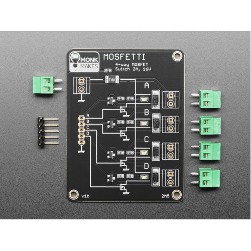 Buy Adafruit 5757 Mosfetti 4 Channel MOSFET Driver Board by Monk Makes ... Buy Adafruit 5757 Mosfetti 4 Channel MOSFET Driver Board by Monk Makes ...